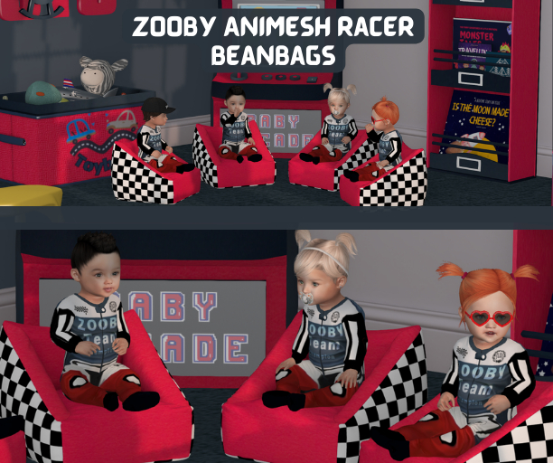 Second Life Marketplace Kk Zooby Animesh Racer Beanbags